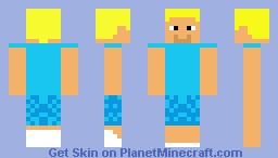 Blue Tang Top with Shorts Minecraft Skin