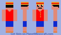 Straw Hat Luffy Minecraft Skin