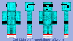 blue cool slim Minecraft Skin