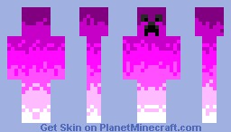 Awesome Purple Creeper Minecraft Skin