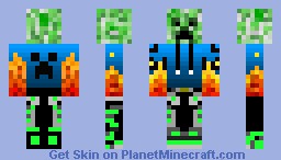 Cool creeper Minecraft Skin