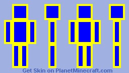 square guy blue Minecraft Skin