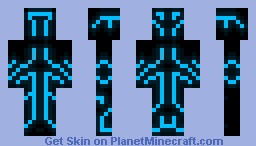 The Blue Neon Minecraft Skin
