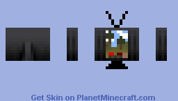 TV Stand With Minecraft on the screen! Minecraft Skin