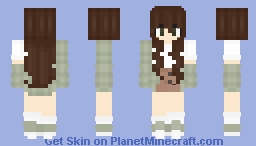 Green off Shoulder Minecraft Skin