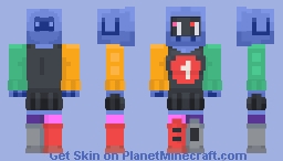 Skittle-Bot Minecraft Skin