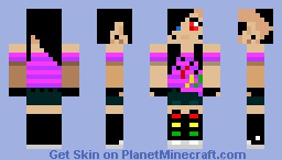 raver girl Minecraft Skin
