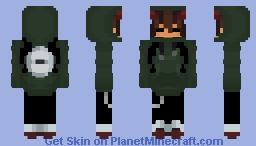 Sleepy Guy With Hoodie and Black Backpack Minecraft Skin