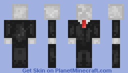 Slender man with hidden creeper face Minecraft Skin