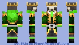 Green Sloth King Minecraft Skin