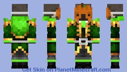 Green Sloth Halloween Season Minecraft Skin