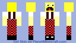 scared nerd face Minecraft Skin