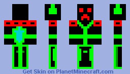 creper with head phones and sword Minecraft Skin