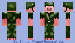 Soldier Pig Minecraft Skin
