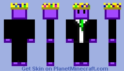 Solis Purple Slime with Crown Minecraft Skin