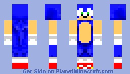 Sonic The Hedgehog Minecraft Skin