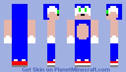 sonic the hedgehog Minecraft Skin