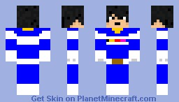 power rangers in space blue no helmet Minecraft Skin