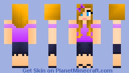 Purple Spring Girl Minecraft Skin