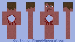 He has a hole Minecraft Skin