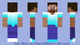 steve motive blue Minecraft Skin