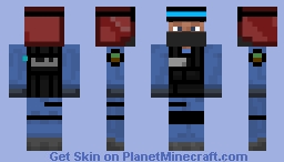 GSG-9 from cs 1.6 (background) Minecraft Skin