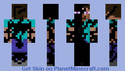 infected steve w/ ender Minecraft Skin