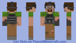 Steve green shirt survivor Minecraft Skin