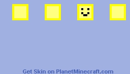 gold block with a face Minecraft Skin