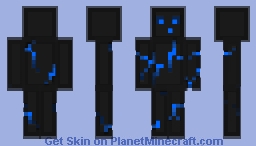 Fragmented Slime Black / Blue Minecraft Skin