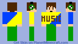 I love MUSIC Minecraft Skin