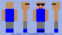 Cool Tank-top dude (Turn on hat and shirt for 3d) Minecraft Skin