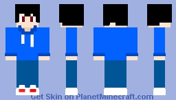 Blue hoodie boy Minecraft Skin
