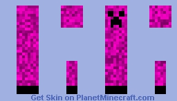 Pink creeper Minecraft Skin