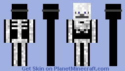 Steve in a skeleton costume Minecraft Skin