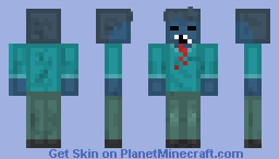 Blue Zombie, and Very Scary Minecraft Skin