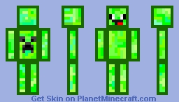 Emerald creeper Minecraft Skin