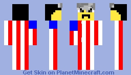 flag different hair Minecraft Skin