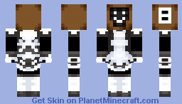 box boy in a maid dress Minecraft Skin
