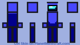 blue impostor among us Minecraft Skin