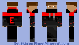 Cool Gamer Boy, Red Minecraft Skin