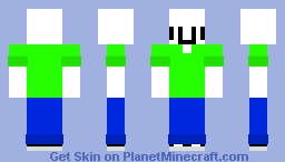 Happy Green Shirt Man Minecraft Skin