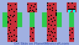 strawberry watermelon person Minecraft Skin