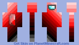 Red Crewmate Minecraft Skin