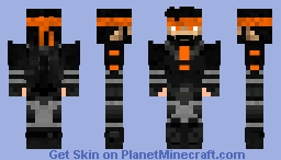 Futuristic Armor Orange Minecraft Skin