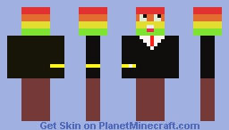 rainbow row in a suit in tie Minecraft Skin