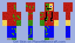 Half Man - Half Zombie Minecraft Skin