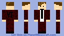 maroon suit black tie Minecraft Skin