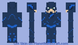 Custom Futuristic Speedster - Blue Minecraft Skin