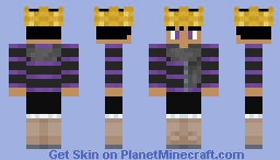 purple winter style + crown Minecraft Skin